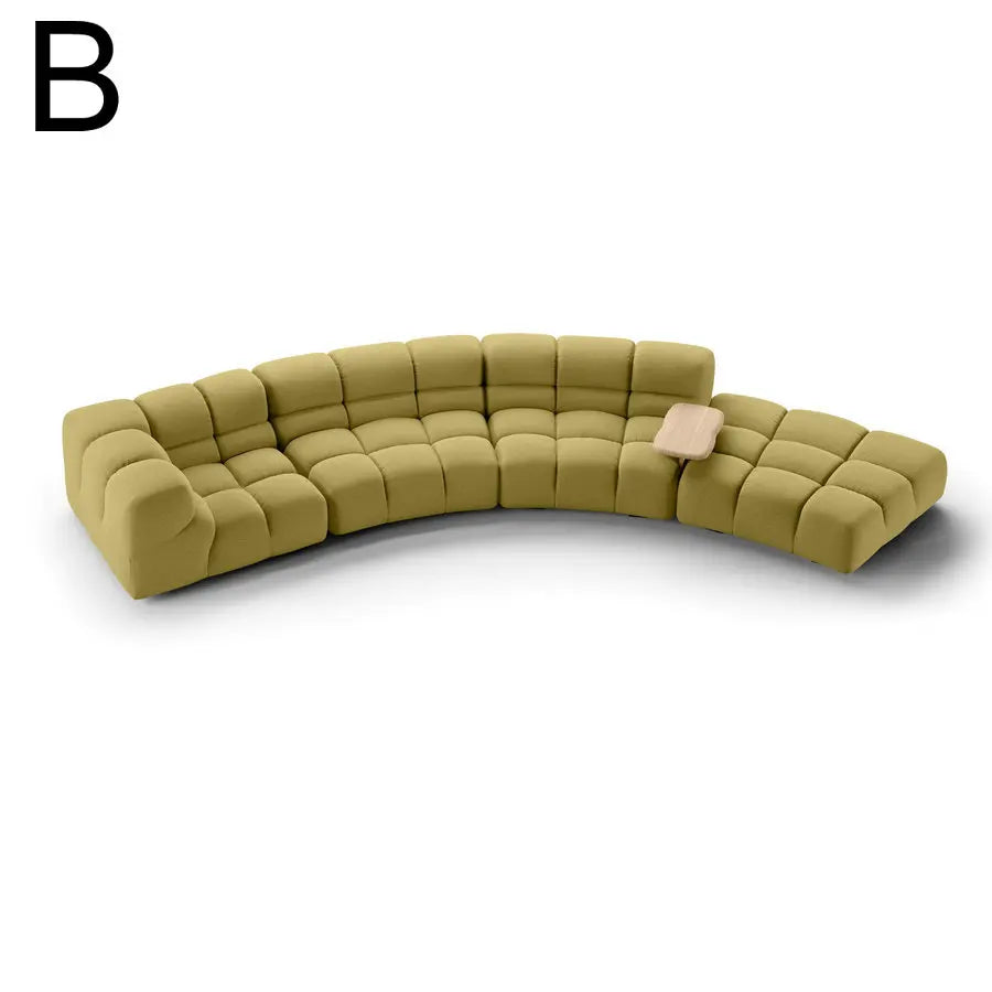 Cozy Modular Fabric Sofa Set, Tufted Modern Living Room Corner Couch ...