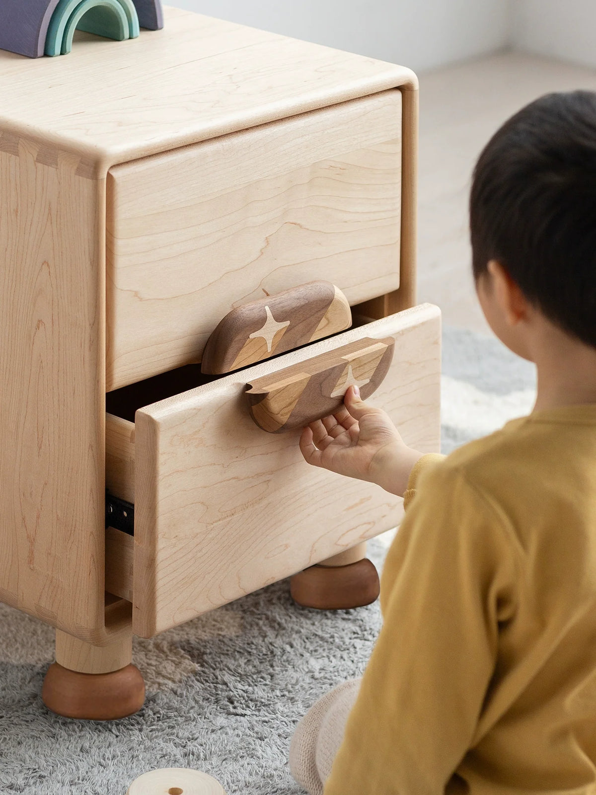 Monty Starry Sky Kids Solid Wood Cabinet — Woven Space