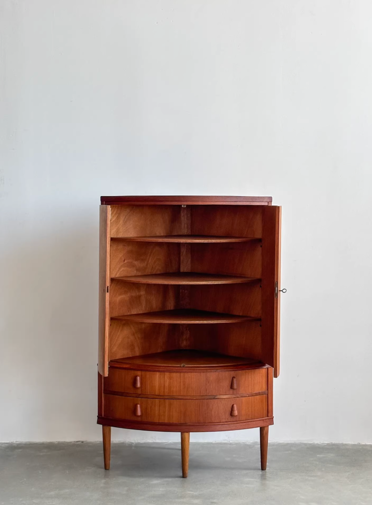 Teak Corner Cabinet Side Cabinet: TCC by Denmark — Woven Space