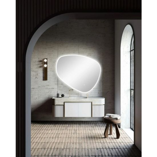 1000*844mm 3 Color Lighting Asymmetrical Acrylic LED Mirror Touch Sens ...