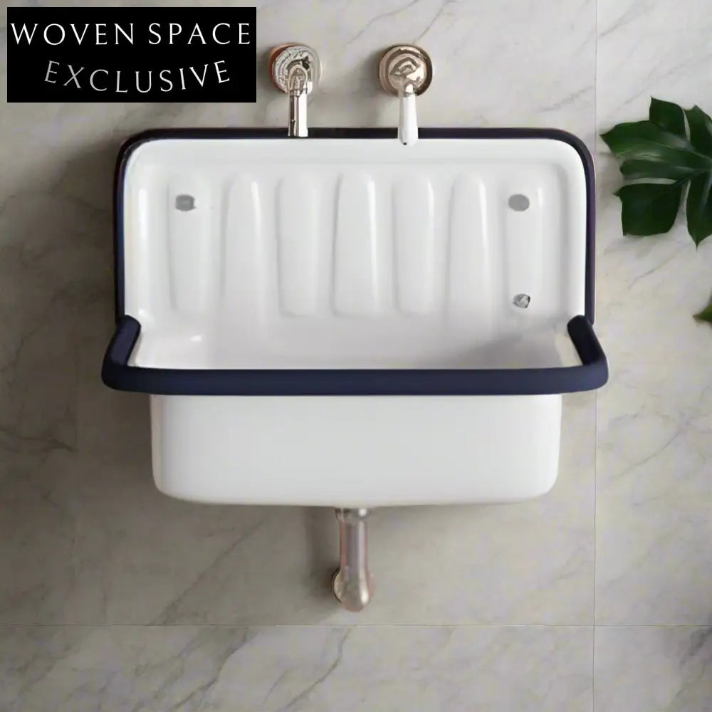 Berthe Iron Enamel Wall-Mounted Basin — Woven Space