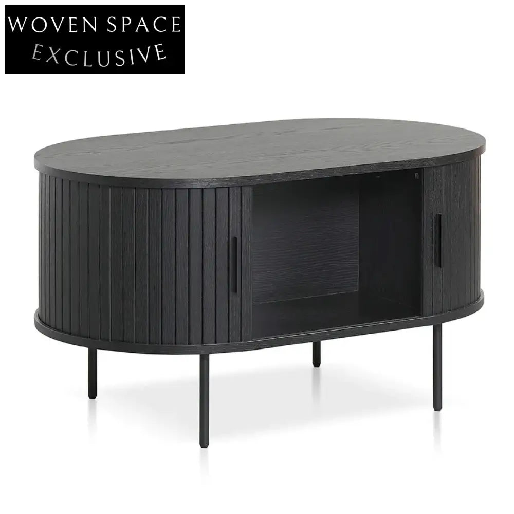 Dania 100cm Coffee Table - Full Black — Woven Space