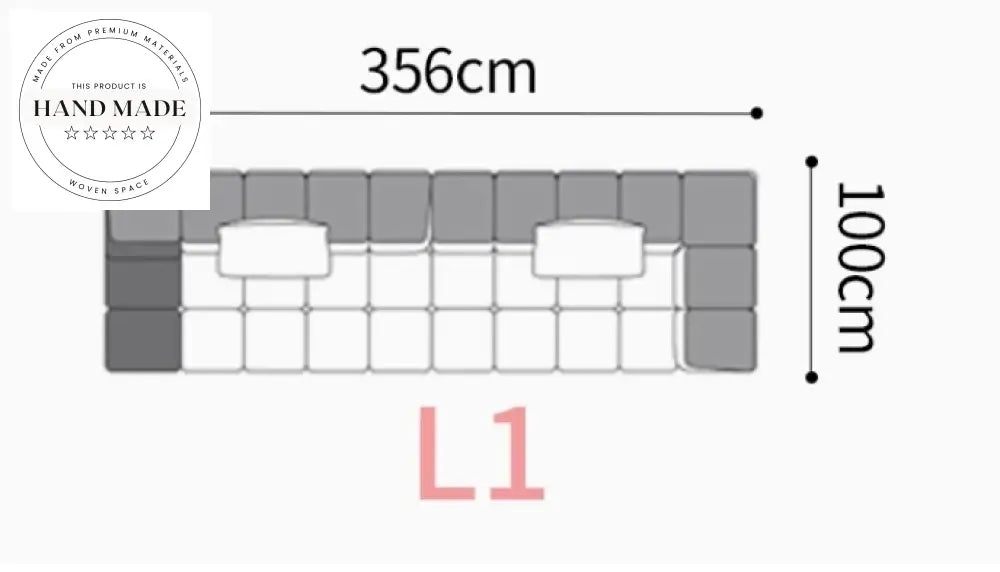 Italian Modern Tufted Modular Fabric L-Shaped Sectional corner sofa ...