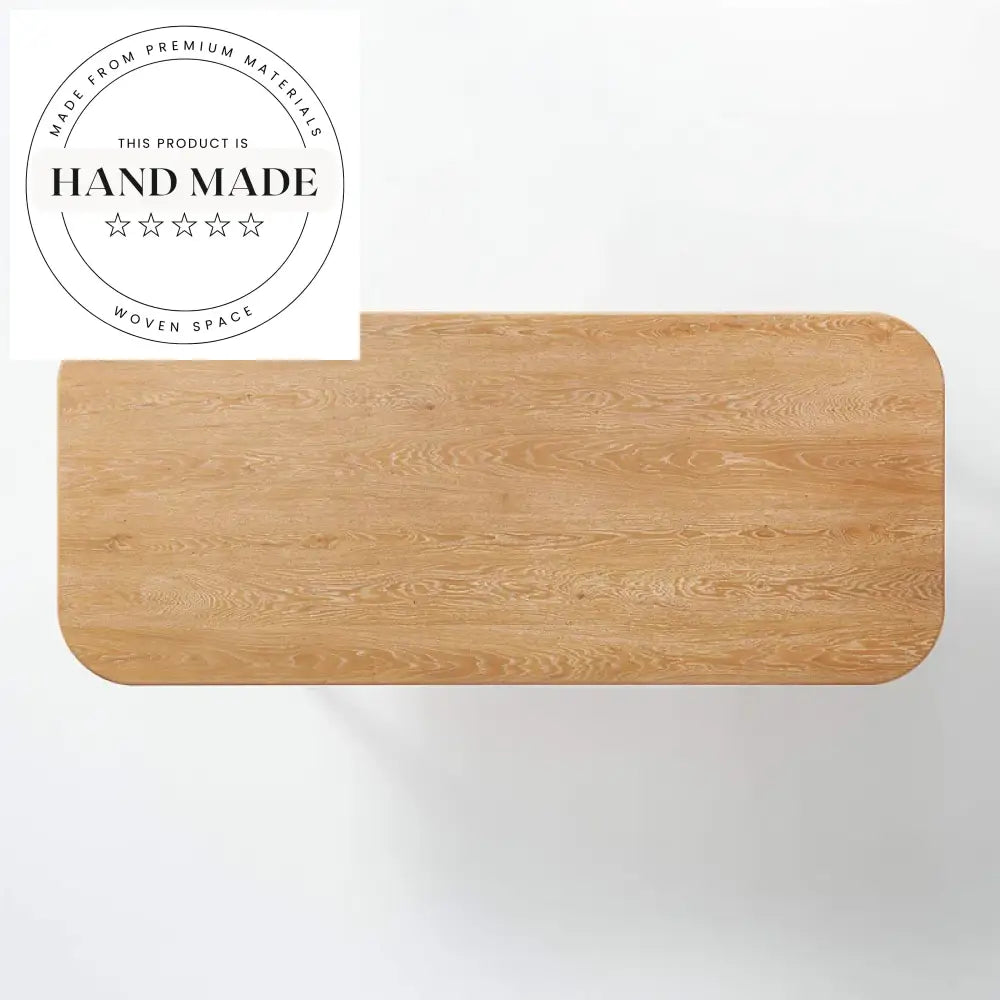 Luxury Ceramic and Oak Wood French Vintage Rectangular Dining Table — Woven Space