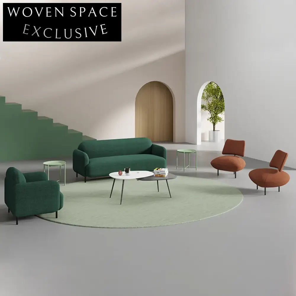 Modular Fabric Sectional Office Sofa | Commercial Lobby Seating — Woven ...