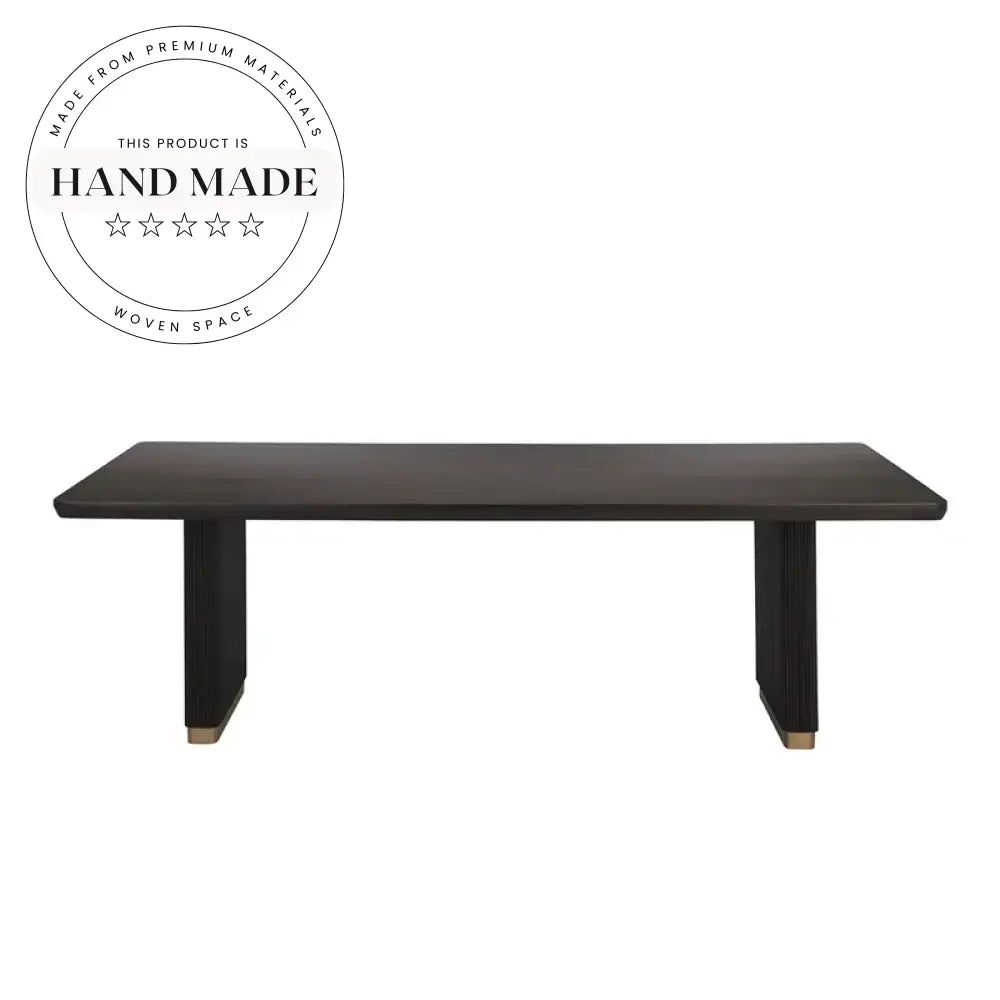 Modern Vintage Solid Wood Rectangular Banquet Villa Dining Table — Woven Space