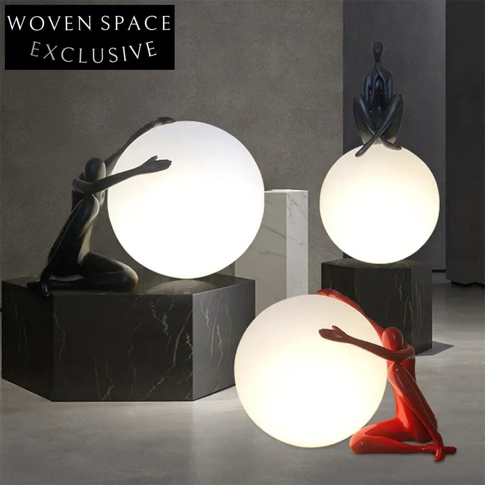 Nordic Round White LED Desk Lamp with Plastic Shade and Resin Base ...