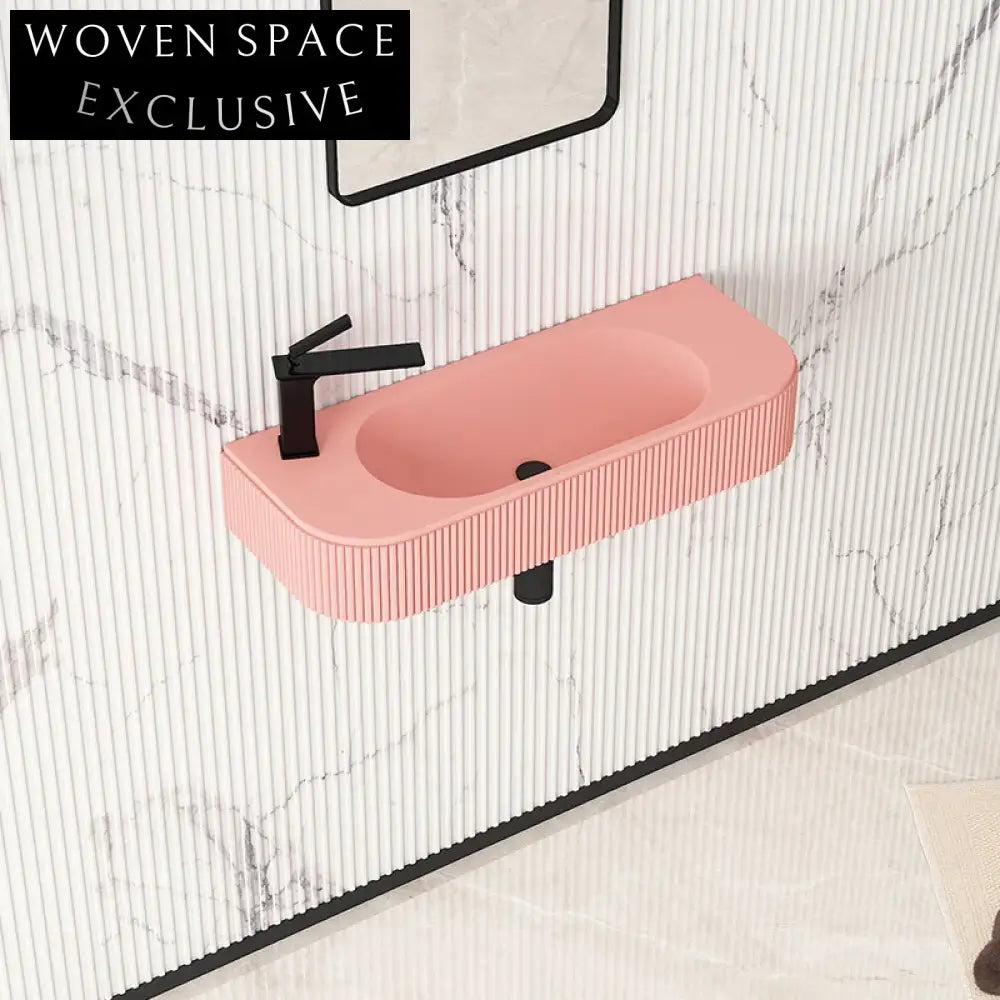 Sleek Wall-Hung Artificial Stone Corner Basin for Modern Small Bathroo ...