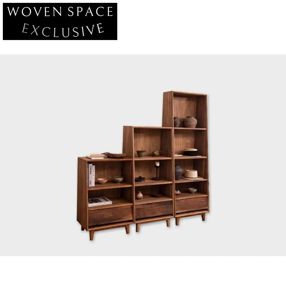 Handmade Wabi Sabi Old Elm Wood Display Cabinet | 129cm Tall — Woven Space