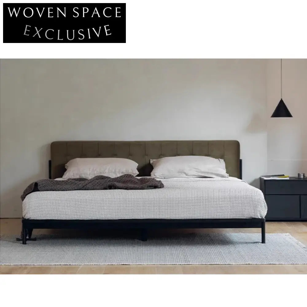 Wabi Sabi Solid Elm Wood Bedframe — Woven Space