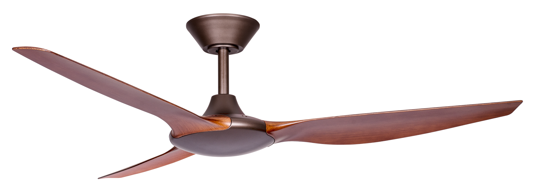 360Fans Delta 56″ (142cm) Bronze/Koa 3 Blade DC Ceiling Fan & Remote C ...