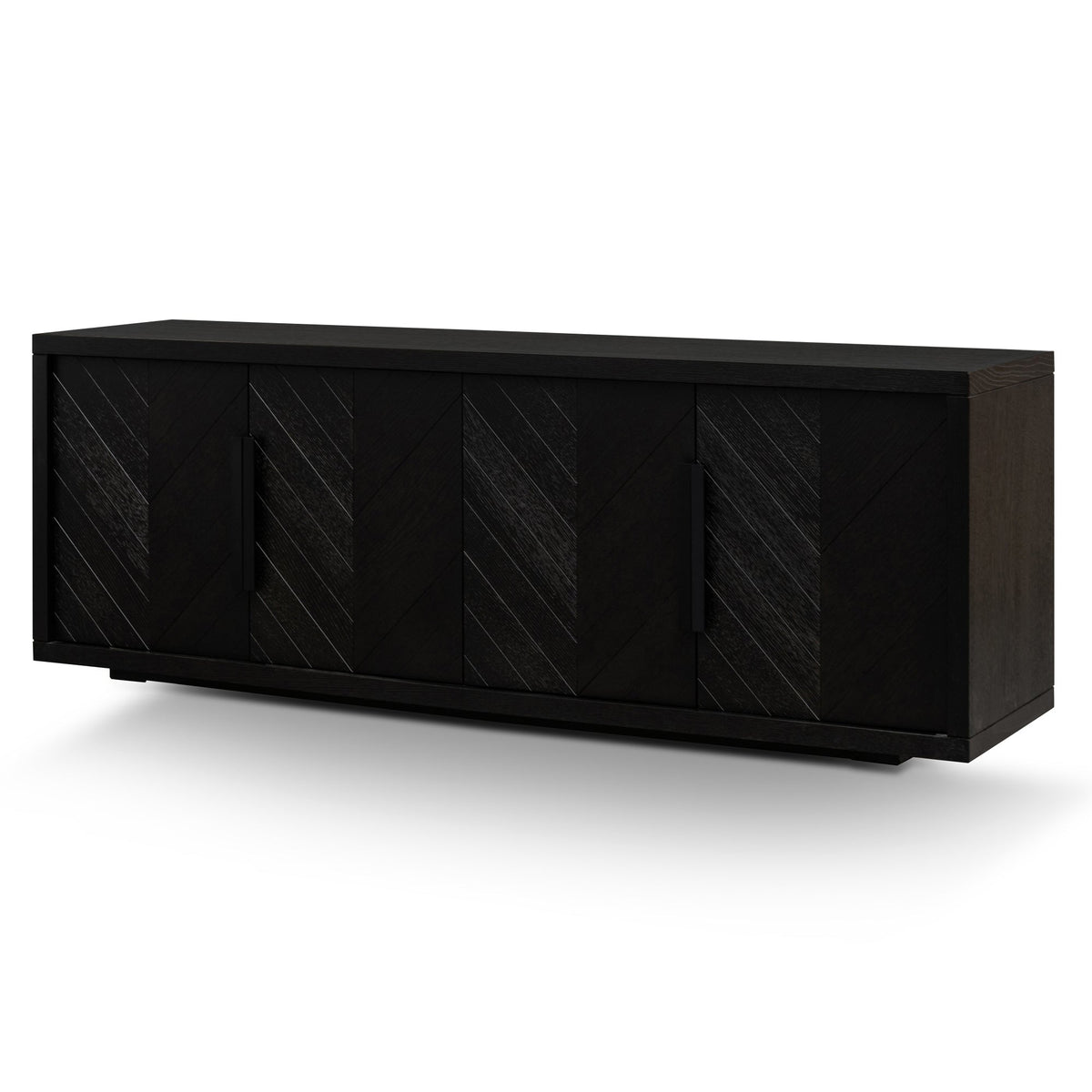2m Buffet Unit - Textured Espresso Black — Woven Space