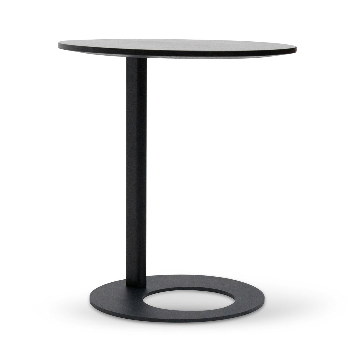 Nielson 50cm Black Wooden Side Table — Woven Space